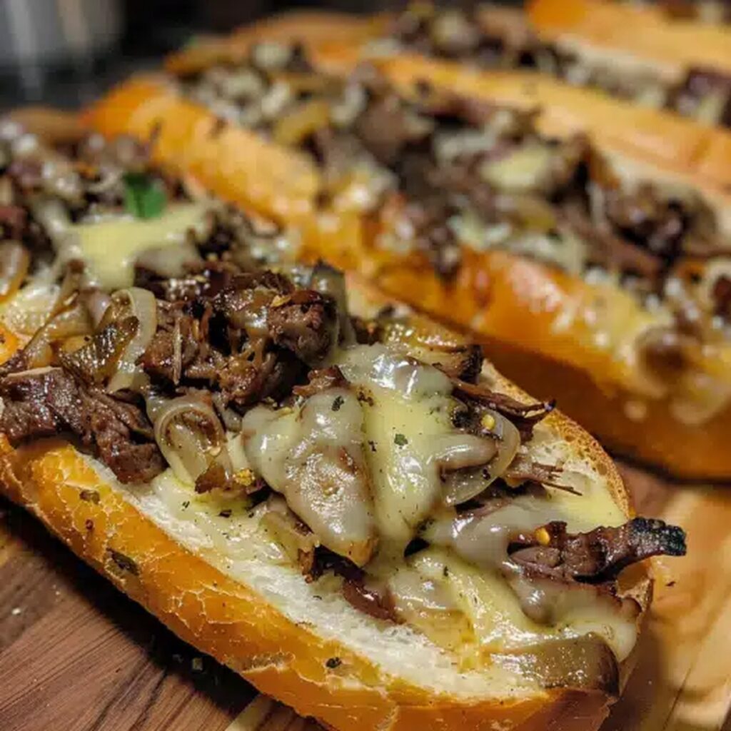Sizzling Crispy Philly Cheesesteak Garlic Bread Recipe - Urban Organic