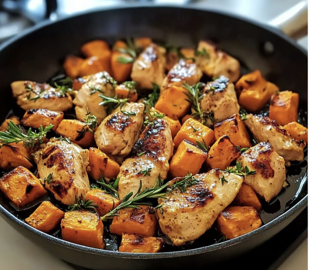 Cozy Rustic Chicken and Sweet Potato Skillet Recipe for Fall - Urban ...