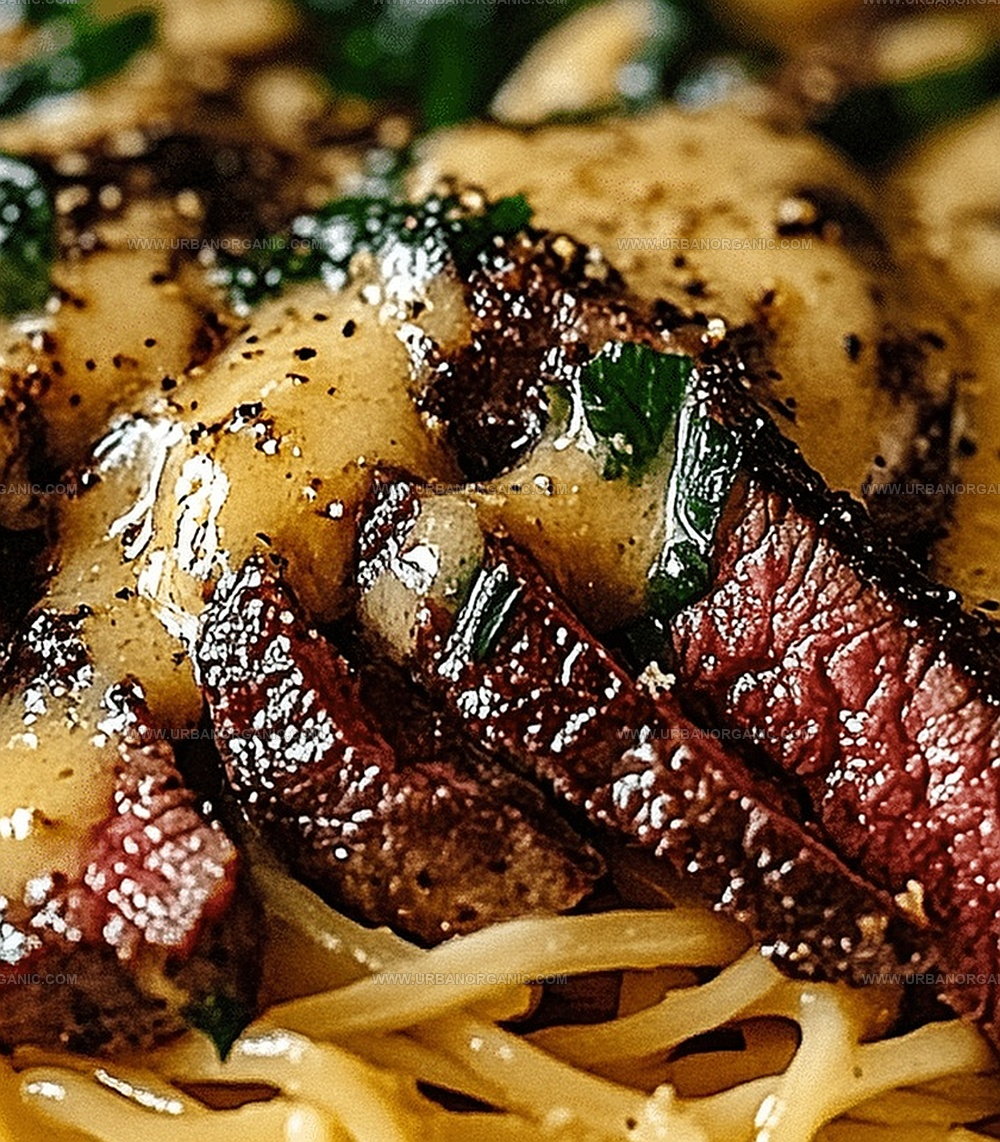 Sizzling Garlic Butter Steak Lightning Noodles Recipe - Urban Organic