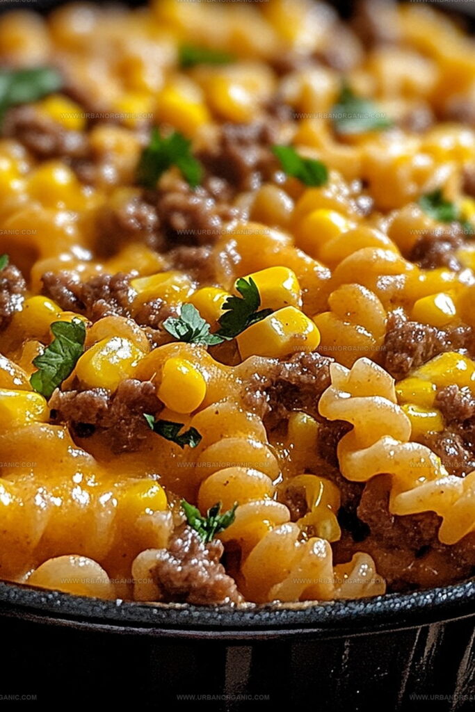Loaded Cheddar Ranch Beef and Sweet Corn Rotini Bake Recipe for ...